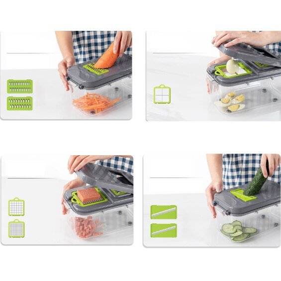 Razatoare multifunctionala pentru Legume 22 accesorii - eMAG.ro