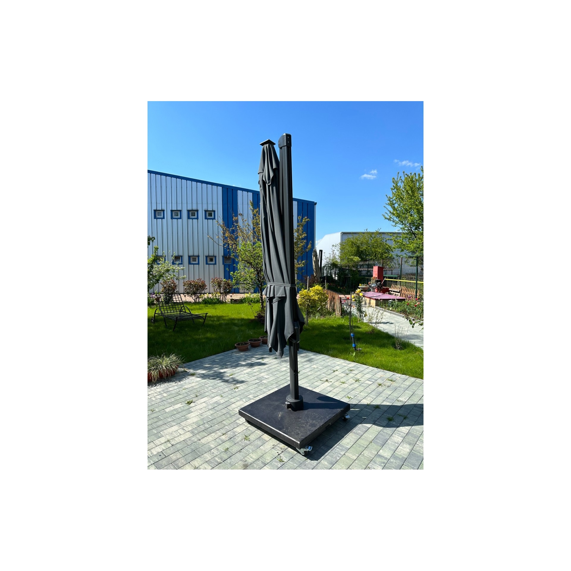 Umbrela de soare 3x3m pentru terasa si gradina, Virtuoso, aluminiu ...