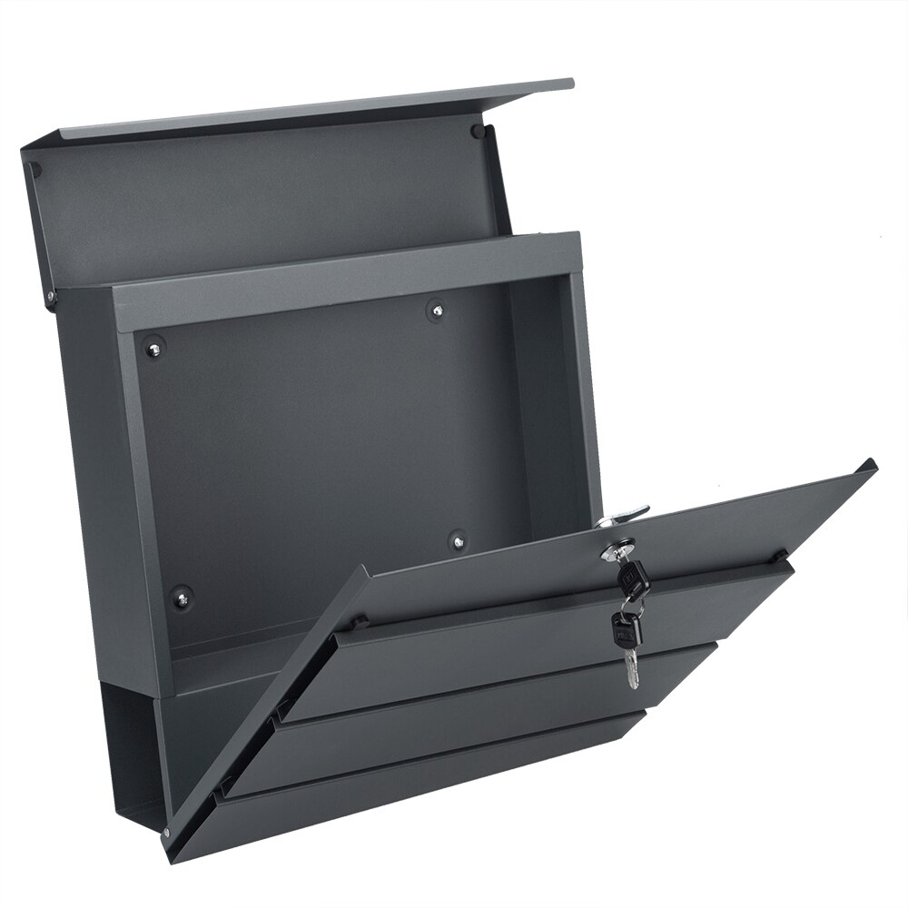 Пощенска кутия модерен дизайн неръждаема стомана 2 ключа защитно капаче устойчива на