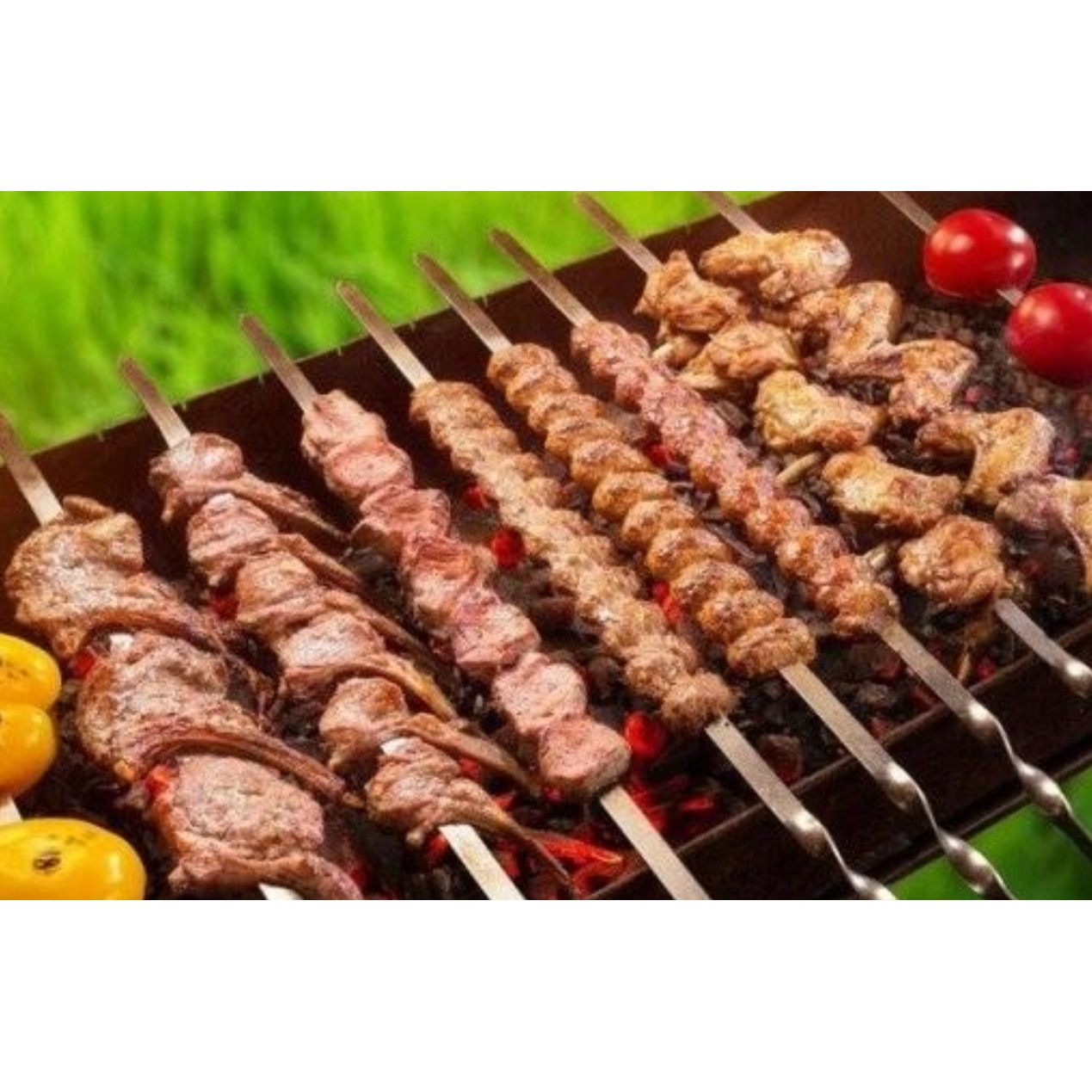 Set 6 bete frigarui pentru carne/legume, Zola®, din otel inoxidabil, 50 ...