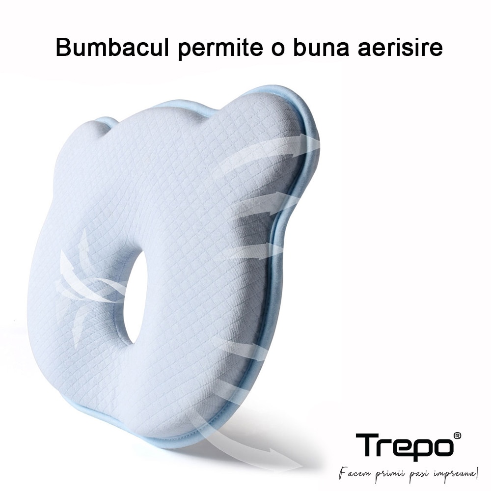 Perna Bebelusi CocoonCare TREPO cu 2 Huse de Protectie Incluse, Spuma ...