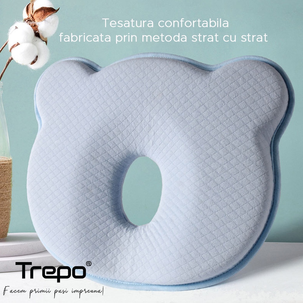 Perna Bebelusi CocoonCare TREPO cu 2 Huse de Protectie Incluse, Spuma ...