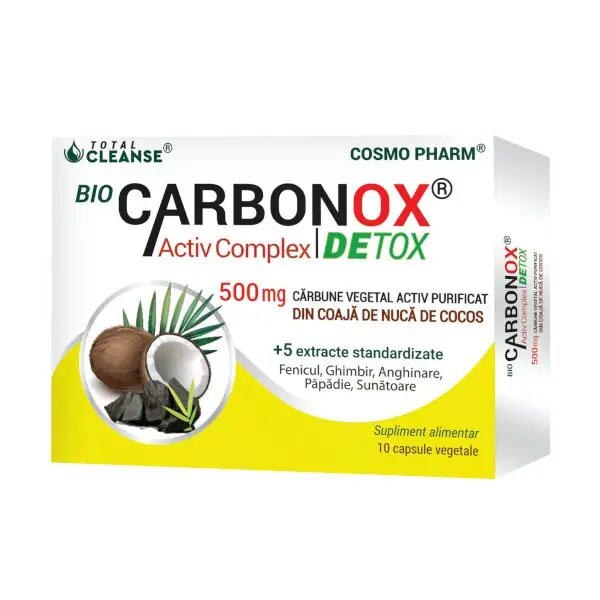 Bio Carbonox Activ Complex Detox 10 capsule Cosmo Pharm - eMAG.ro