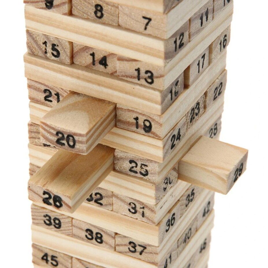Joc Jenga, Zola®, 54 de piese, 16x5 cm, lemn - eMAG.ro