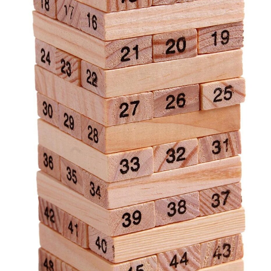 Joc Jenga, Zola®, 54 de piese, 16x5 cm, lemn - eMAG.ro