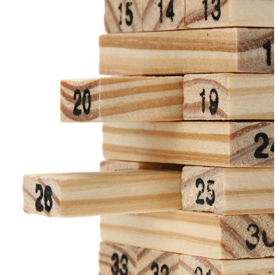 Joc Jenga, Zola®, 54 de piese, 16x5 cm, lemn - eMAG.ro