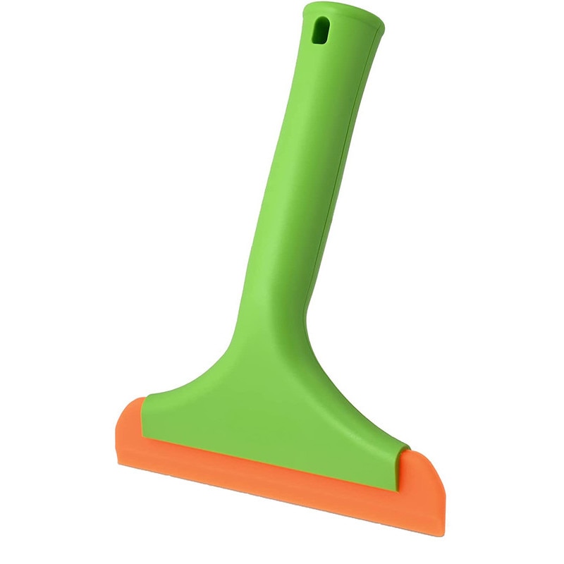 Racleta pentru geamuri auto, Silicon, 19×15 cm, Verde/Portocaliu - eMAG.ro