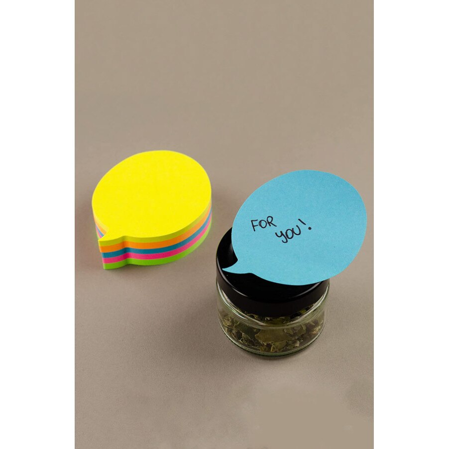 Set notite adezive Speech Bubbles, tip post it, 100 bucati, multicolor ...