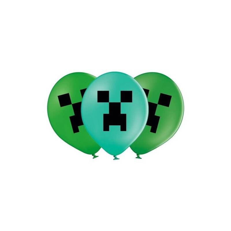 Set 6 Baloane Minecraft Creeper, 30cm, Multicolor - eMAG.ro