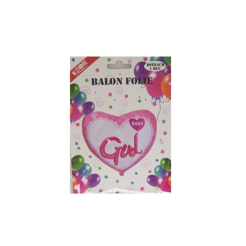 Balon folie botez inima Baby girl, 80x84 cm - eMAG.ro