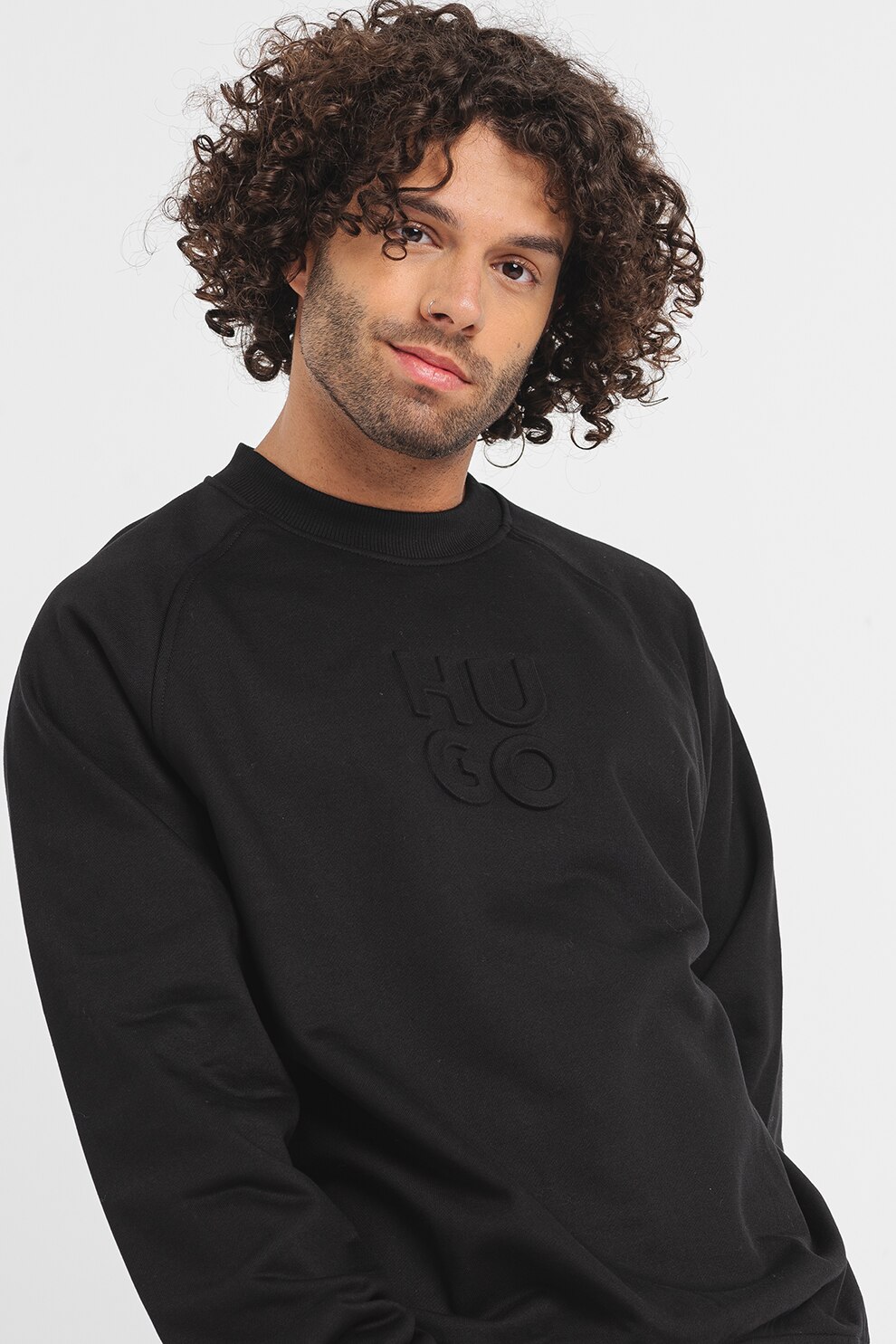 HUGO, Bluza sport relaxed fit Dumbkin, Negru, M - eMAG.ro