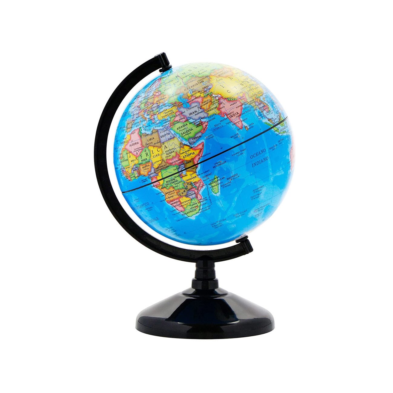 Mini glob pamantesc de birou, harta politica, 15x12 cm, albastru ...