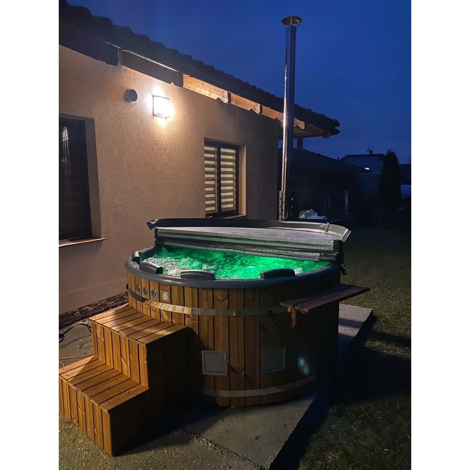 Ciubar PREMIUM din fibra de sticla, piscina/jacuzzi pentru exterior cu ...