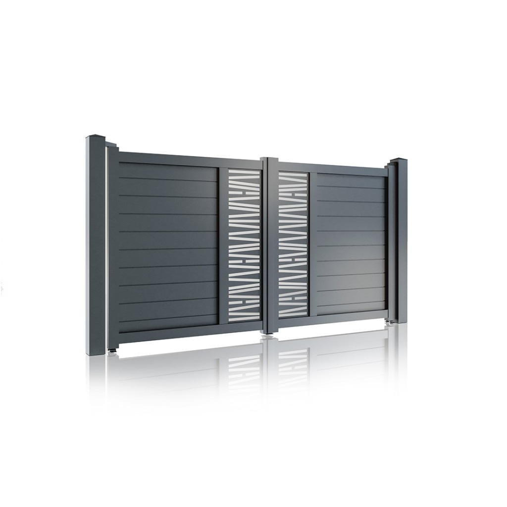 Poarta auto metalica din aluminiu, Virtuoso, prefabricat, model ...