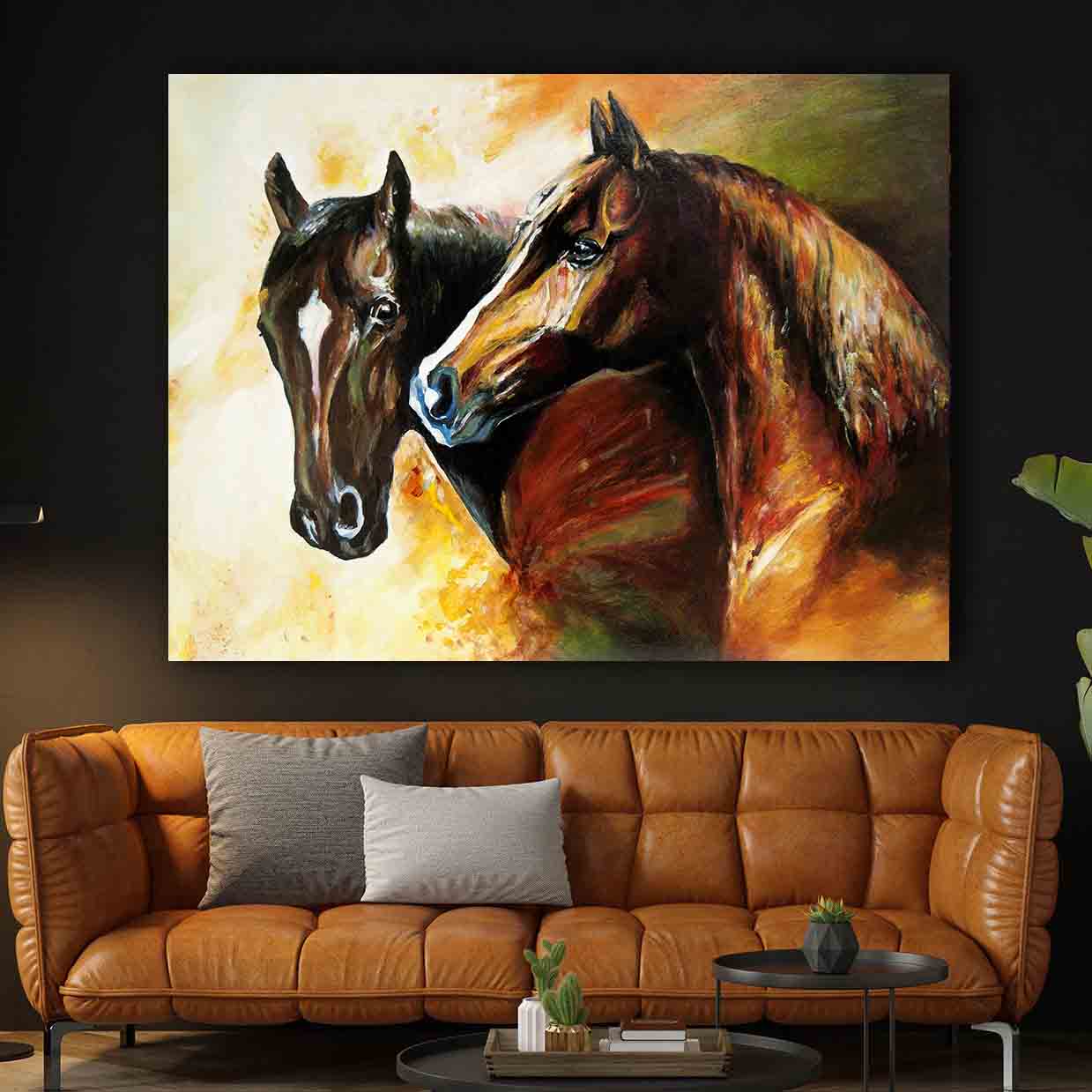 Tablou canvas Cai portret 9613, panza 360g pe sasiu lemn 90cm x 120cm ...