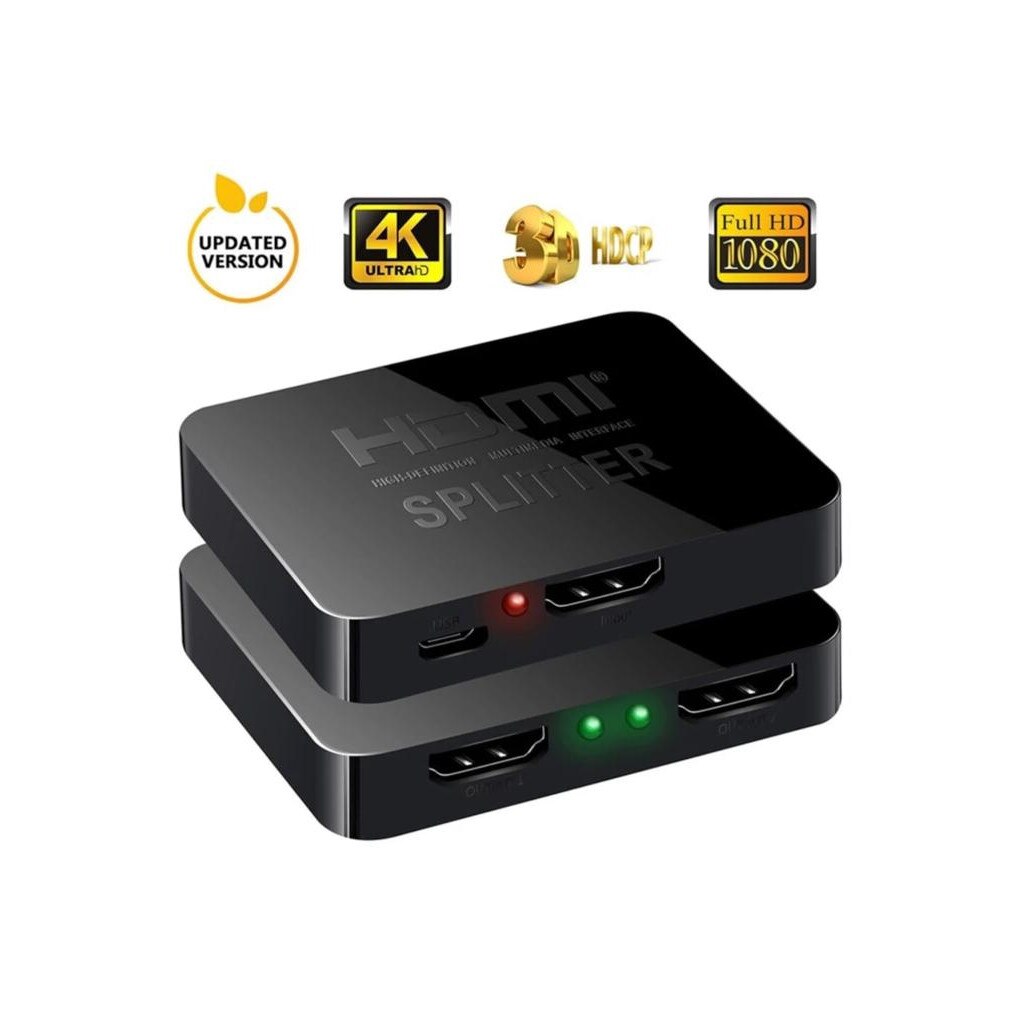Splitter HDMI MaxOnline™ cu 2 porturi, 1 intrare - 2 iesiri, 3D, 4K x ...