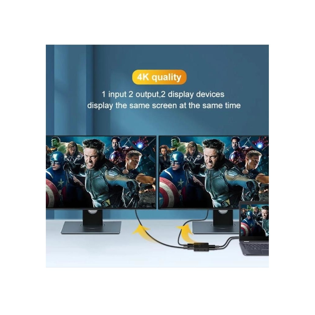 Splitter HDMI MaxOnline™ cu 2 porturi, 1 intrare - 2 iesiri, 3D, 4K x ...