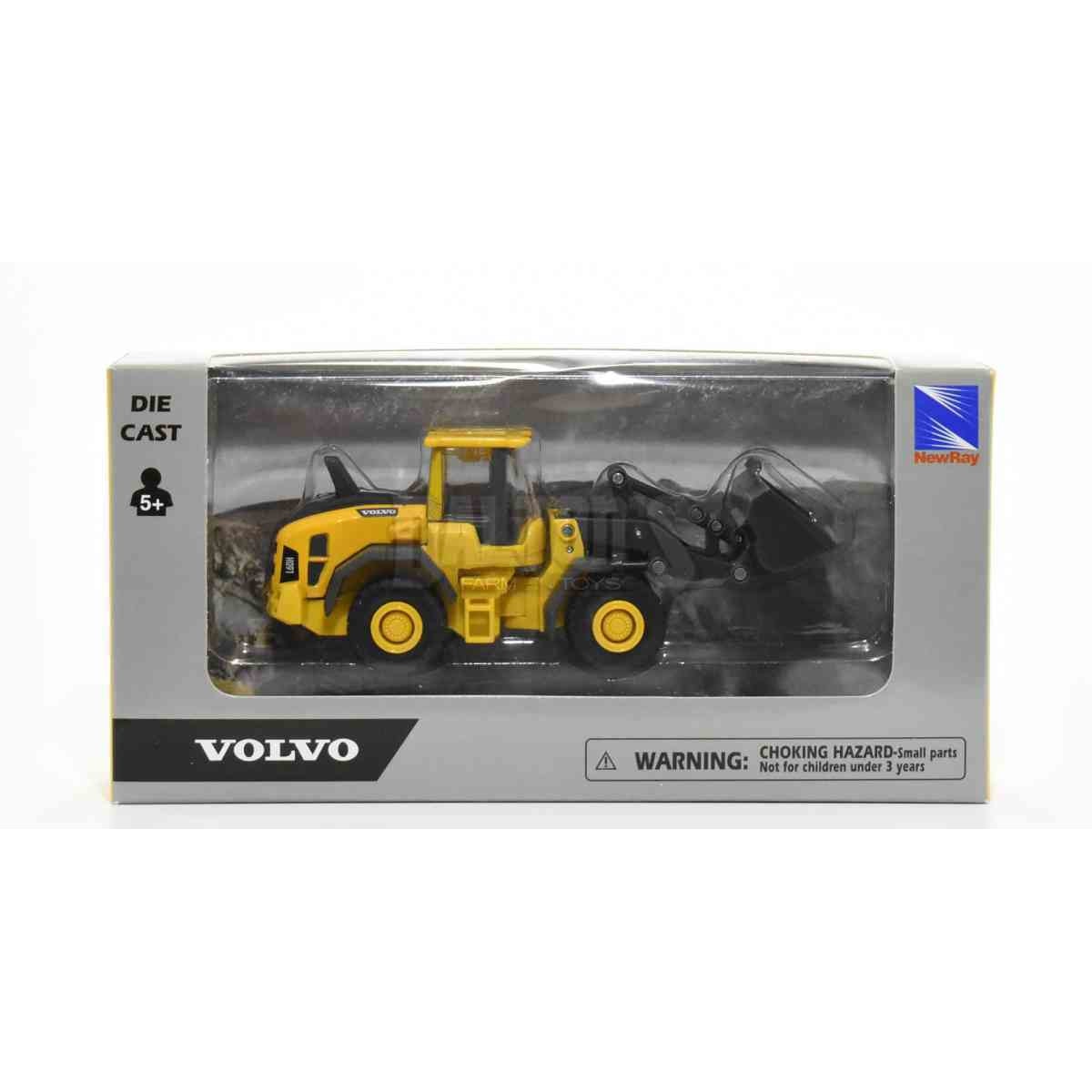 Macheta auto, Buldo Excavator Volvo L60H, scara 1:50, galben−negru ...