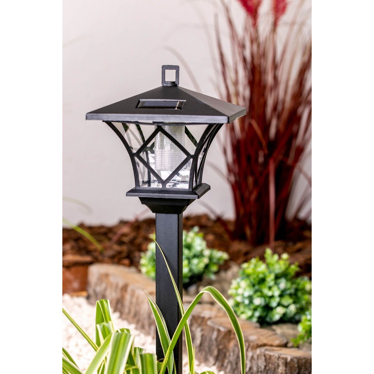 Set 2 lampi solara De Gradina LED RIBES Lanterna Exterior 155cm LUMILED ...