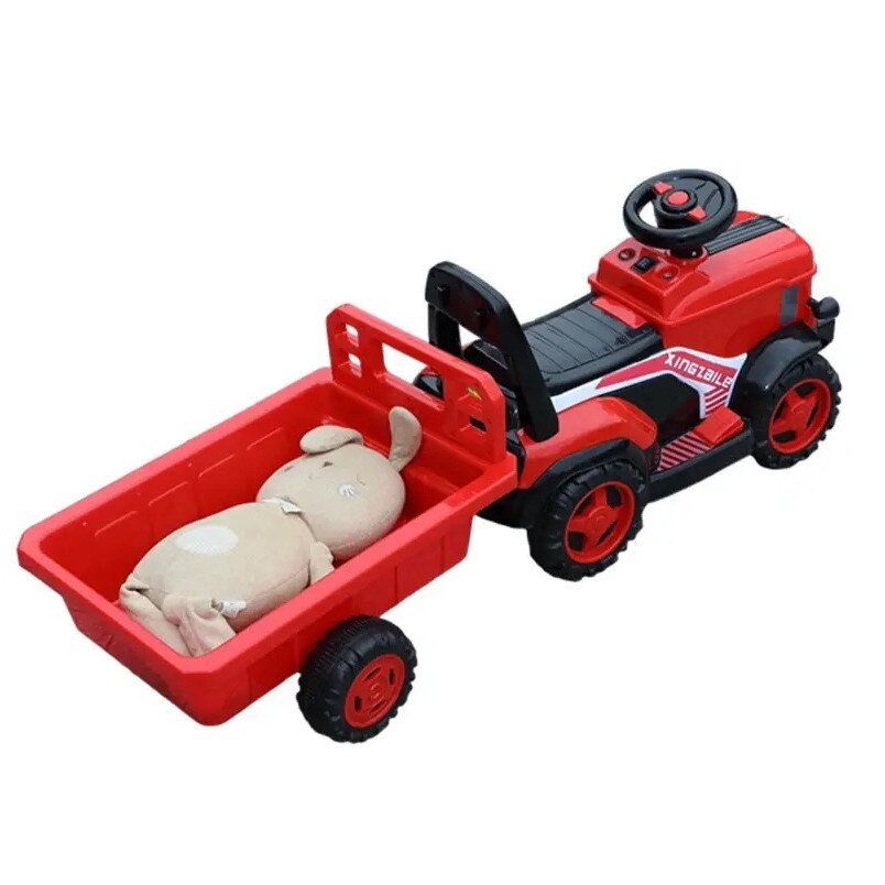 Tractor electric cu remorca Nichiduta King Track Red - eMAG.ro