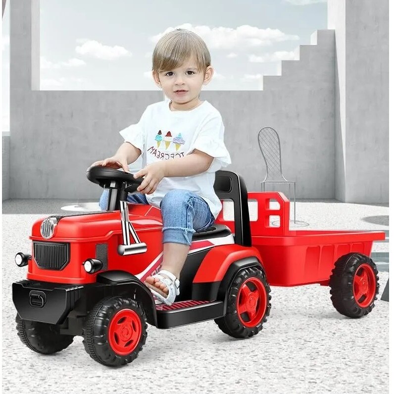 Tractor electric cu remorca Nichiduta King Track Red - eMAG.ro