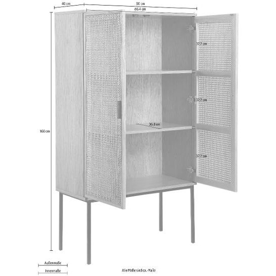 Comoda inalta Milan, natur, 90/40/160 cm - eMAG.ro