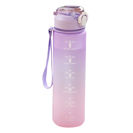 Sticla de apa gradata, Plastic, 1L, Albastru/Violet - eMAG.ro