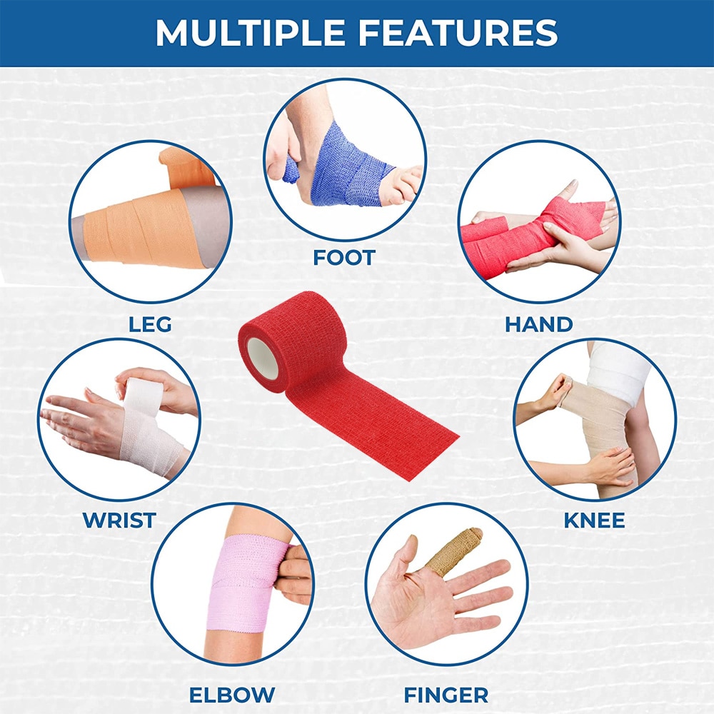 Fasa elastica, Autoadeziv, 5cm x 4.5m, Rosu - eMAG.ro