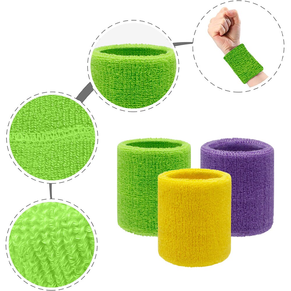 Set 6 mansete pentru tenis, Bumbac/Nylon/Spandex, Multicolor - eMAG.ro