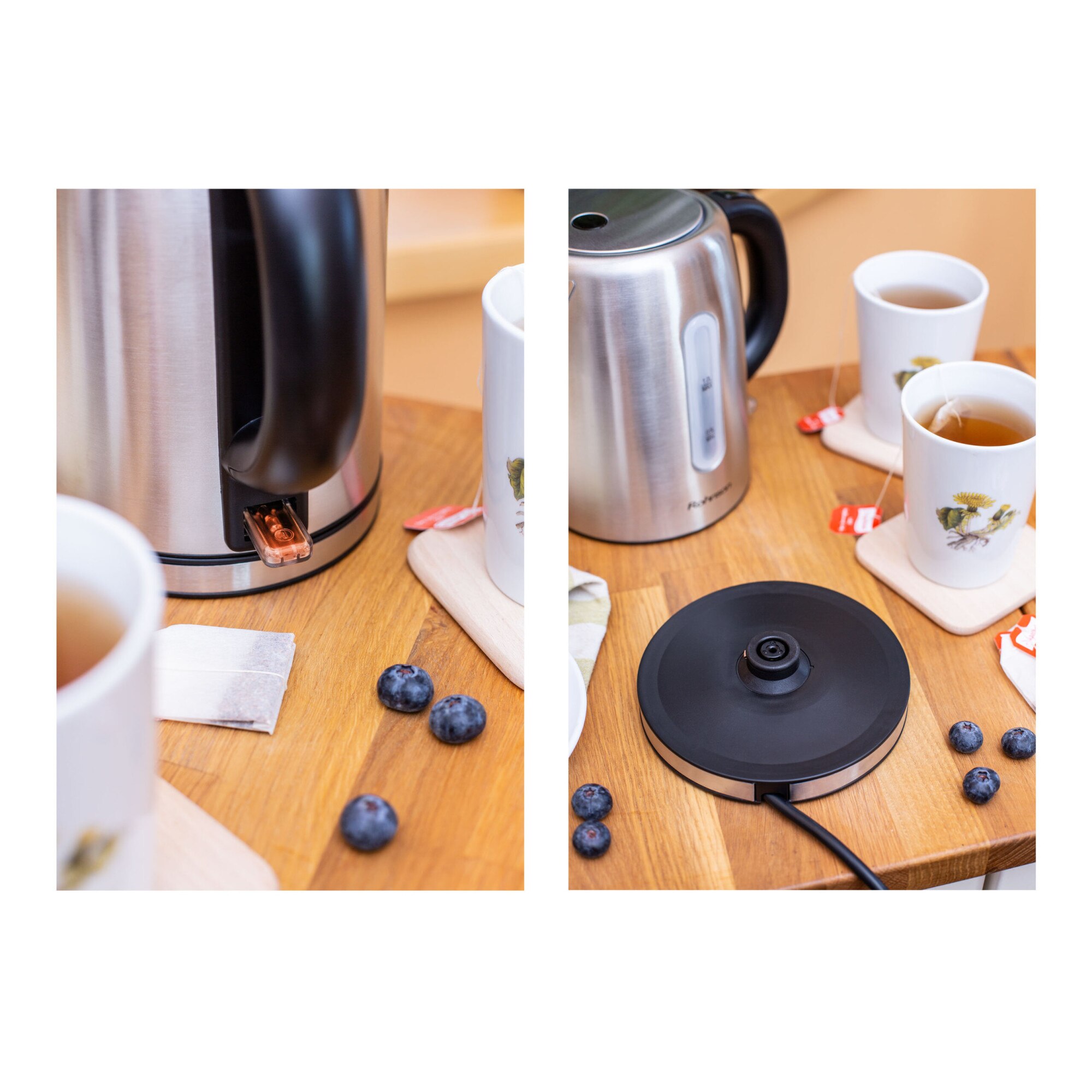 Fierbator electric Rohnson R7622, 2000W, 1L, conector Strix, inox, baza ...