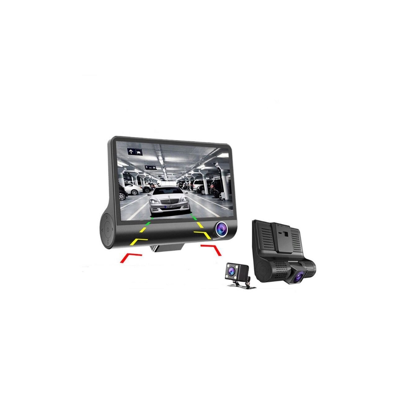 Camera Auto Slim Design Dash Black, 3 camere, monitor parcare, 1080p ...