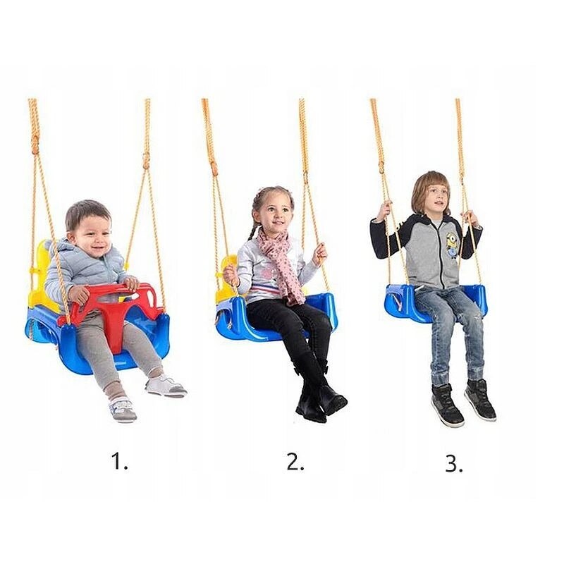 Leagan pentru copii 3 in 1, Kruzzel, adaptabil, multicolor - eMAG.ro