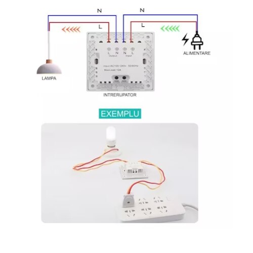 Intrerupator inteligent cu infrarosu, Tuya, Life Smart, Wi-Fi, fara nul ...