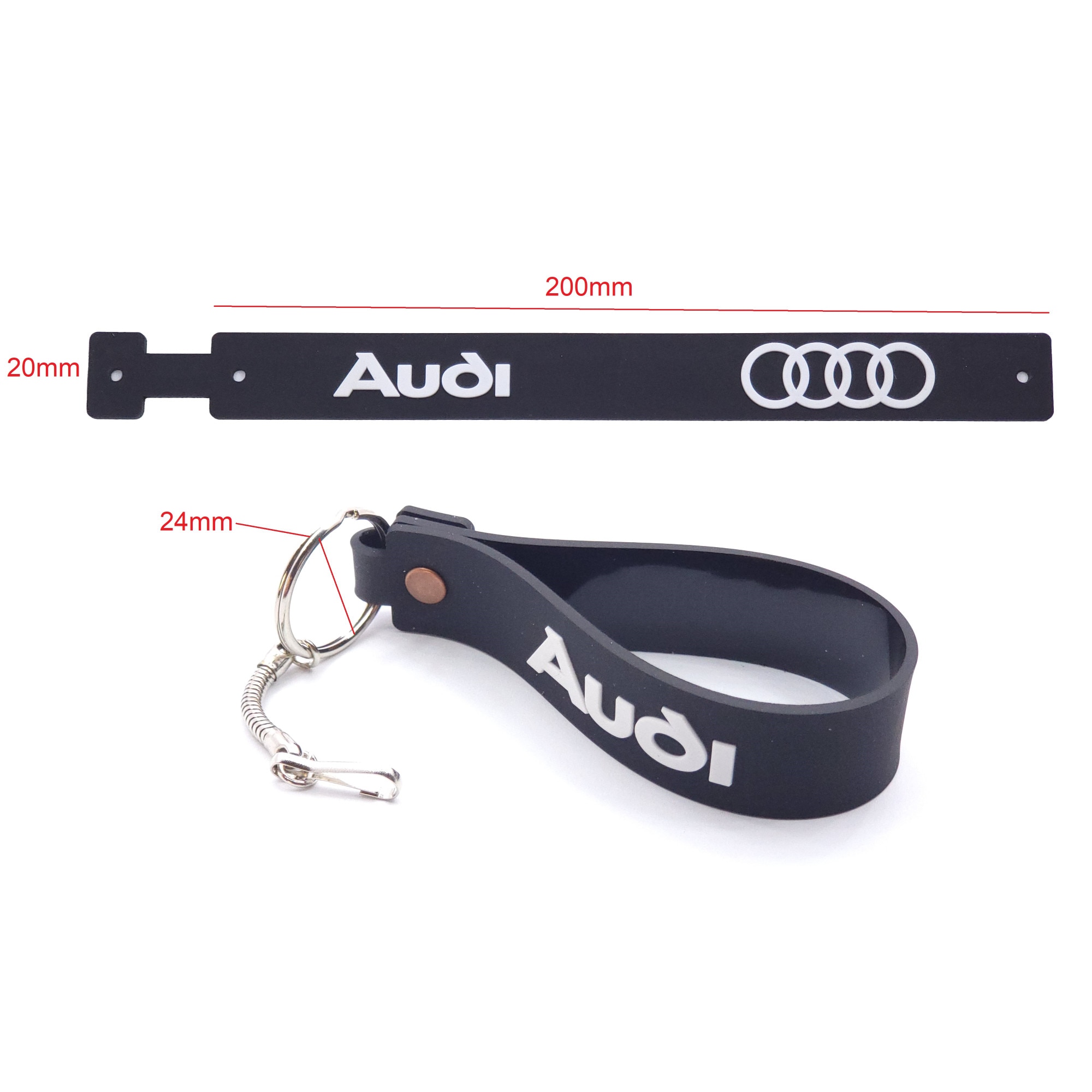 Breloc chei auto din Softpvc tip Audi 100x20mm - eMAG.ro