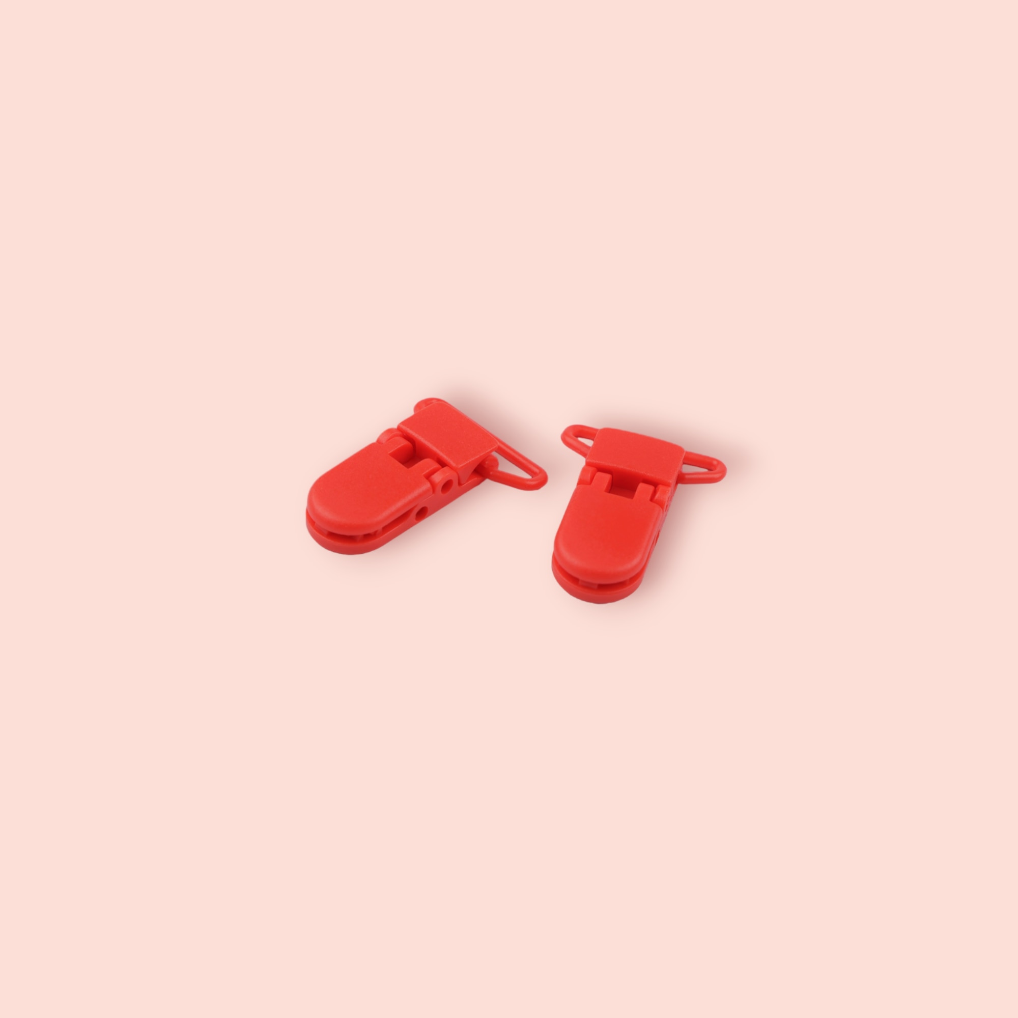 Set 2 clipsuri din plastic pentru fixare, latime 26 mm, Rosu - eMAG.ro