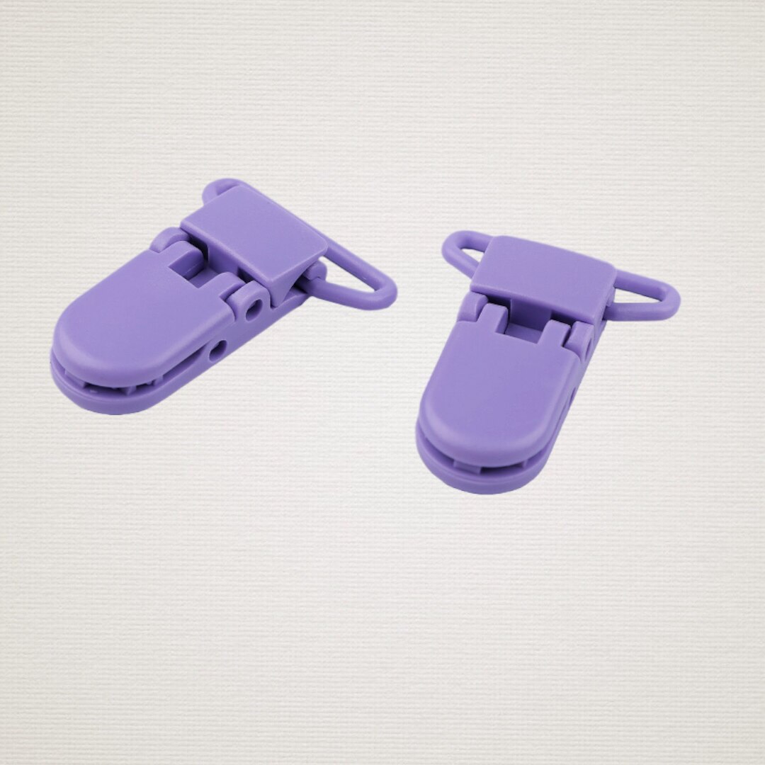 Set 2 clipsuri din plastic pentru fixare, latime 26 mm, Violet - eMAG.ro