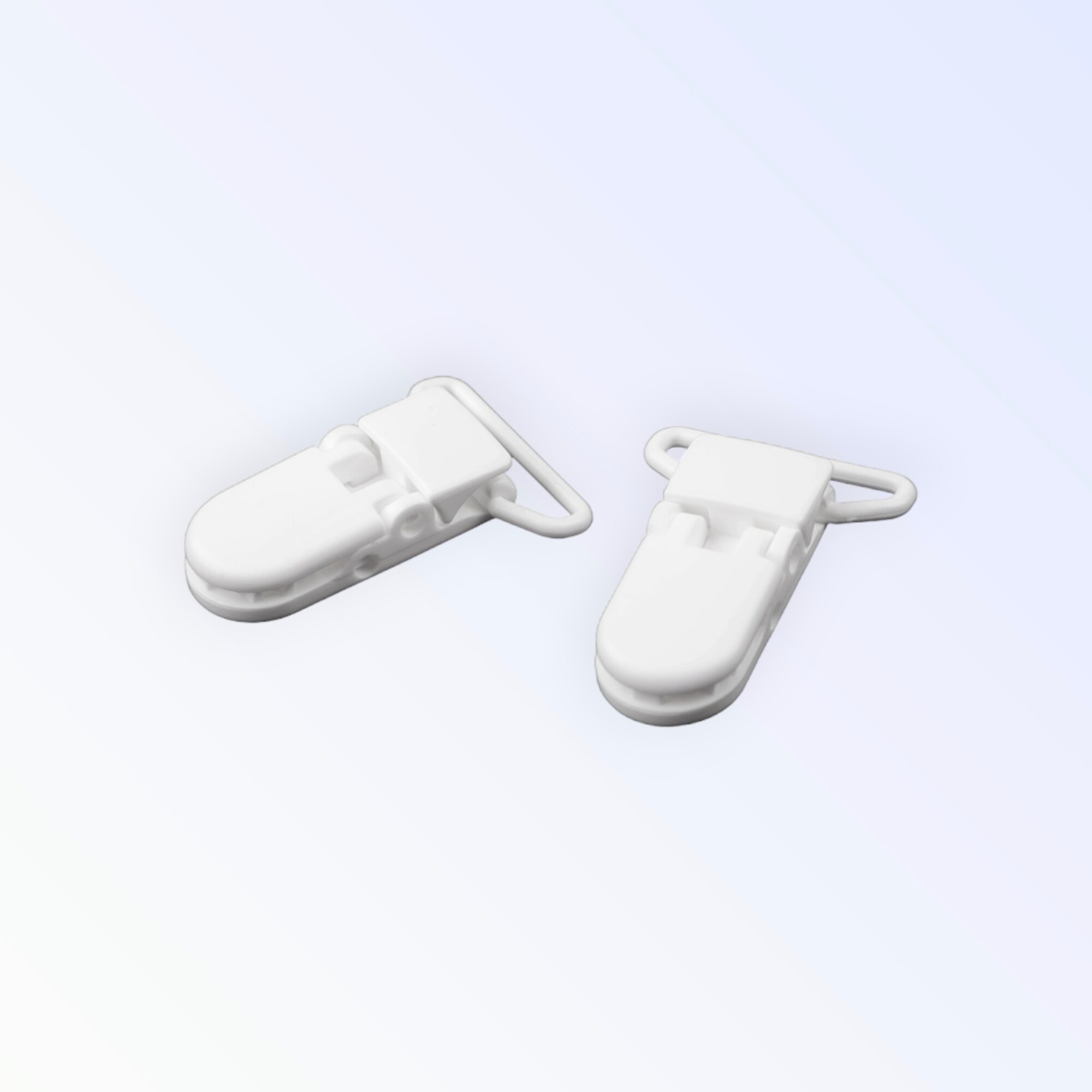 Set 2 clipsuri din plastic pentru fixare ecuson, latime 26 mm, Alb ...