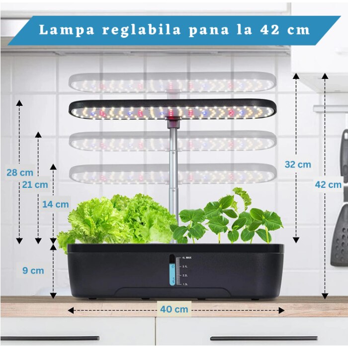 Sistem de cultivare hidroponica, ghiveci inteligent, jardiniera smart ...