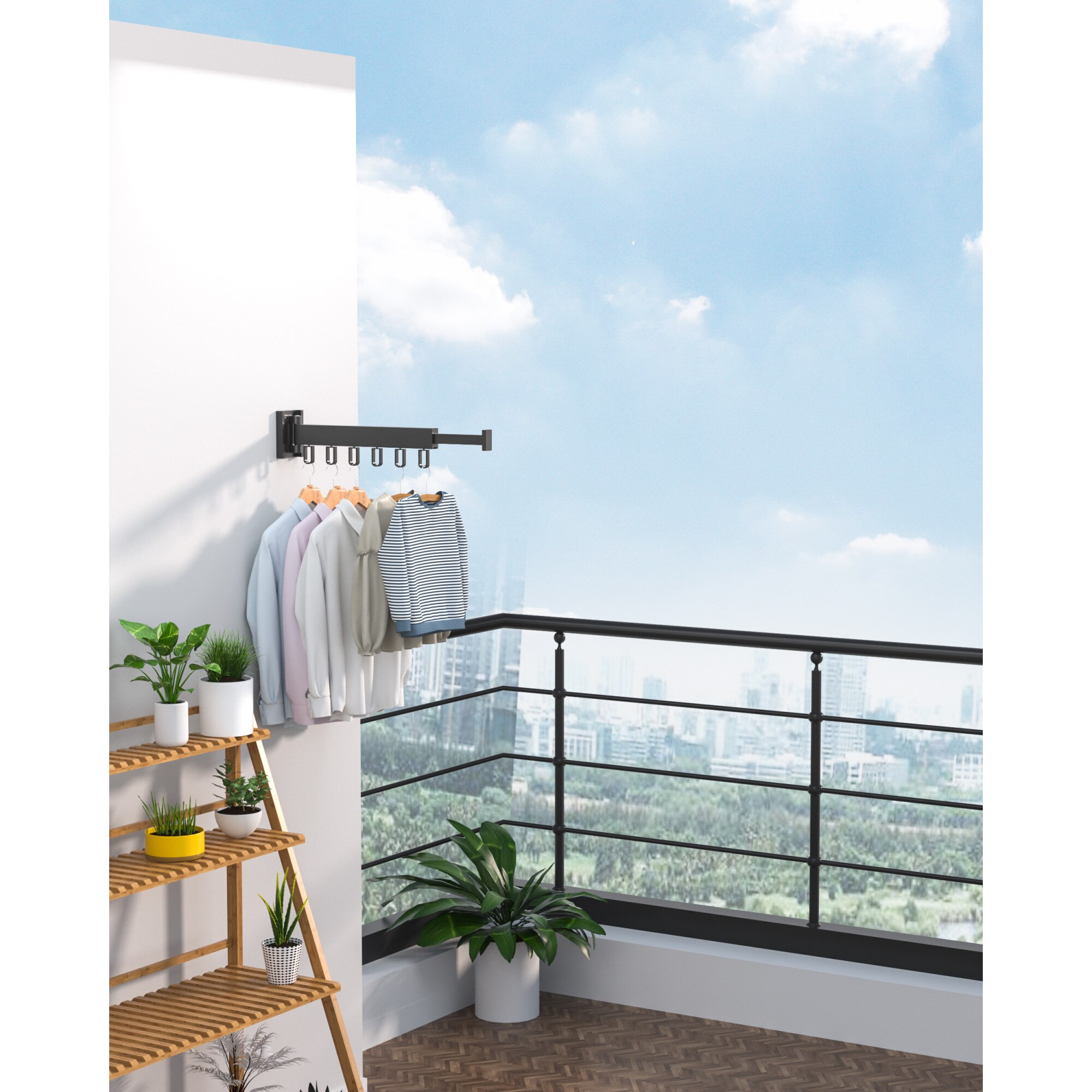 Uscator rufe, BYONDSELF®, pliabil, instalare cu pumn/no-punch, cu 6 ...