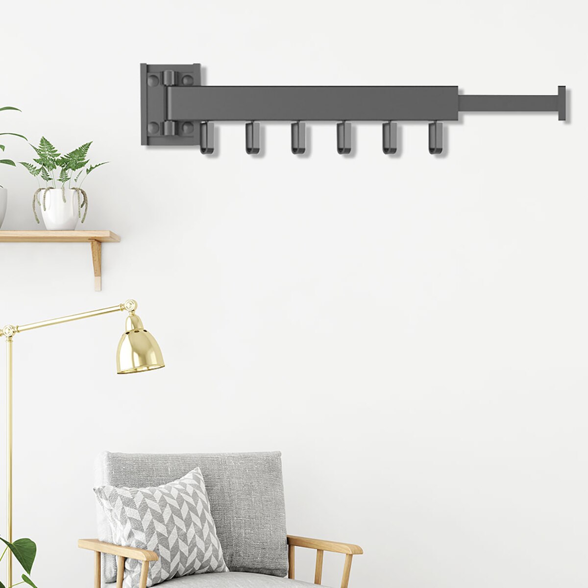 Uscator rufe, BYONDSELF®, pliabil, instalare cu pumn/no-punch, cu 6 ...