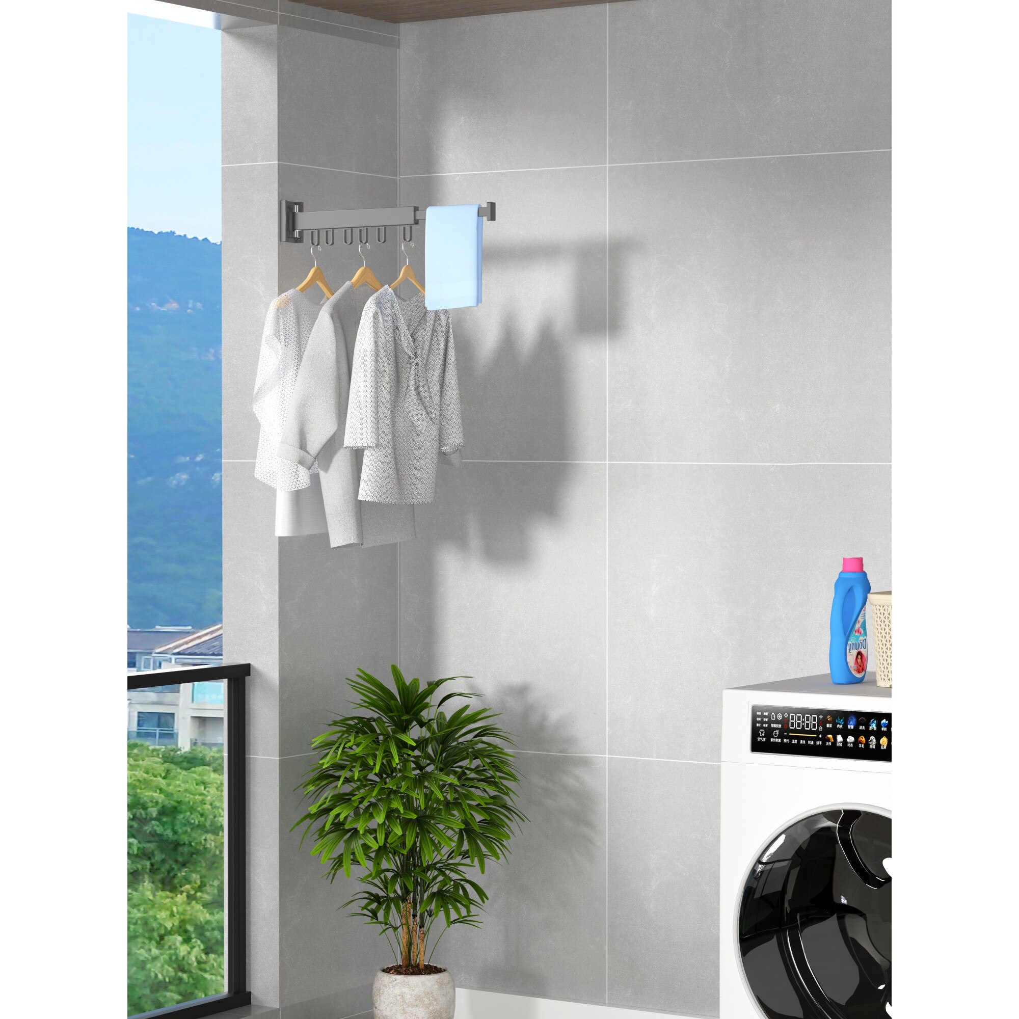 Uscator rufe, BYONDSELF®, pliabil, instalare cu pumn/no-punch, cu 6 ...