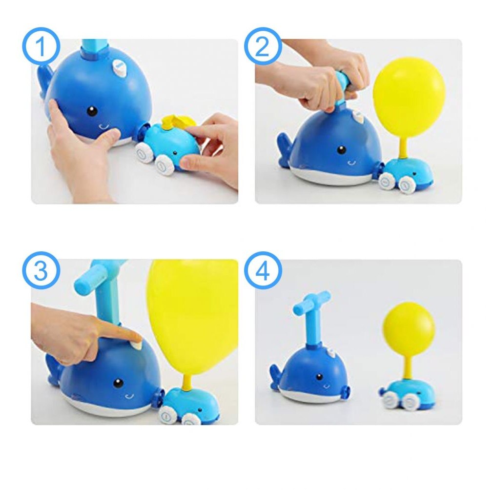 Set jucarie pentru copii, Zola®, balena zburatoare, 2 in 1, dispozitiv ...