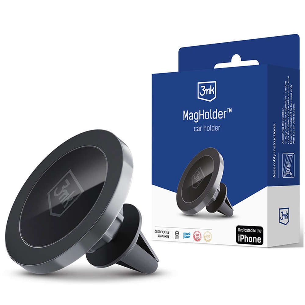 Suport auto magnetic pentru MagSafe, 3mk, Negru - eMAG.ro