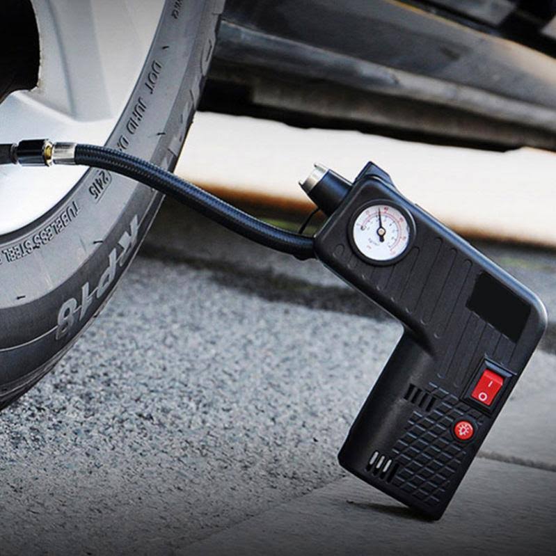 Compresor auto portabil cu alimentare bricheta 12V 5 in 1, 80W, Negru ...