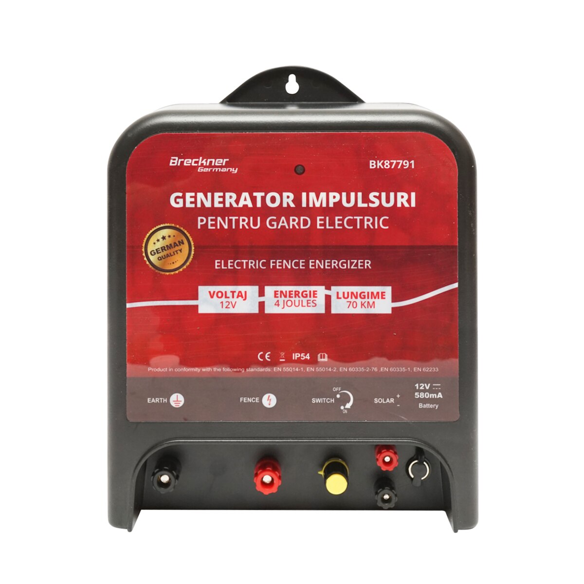 Aparat generator impulsuri DC 12/220V, 4 Joule, 70km pentru gard ...
