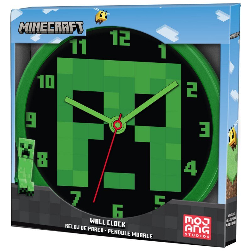 Ceas De Perete Minecraft Creeper, 25cm, Multicolor - eMAG.ro