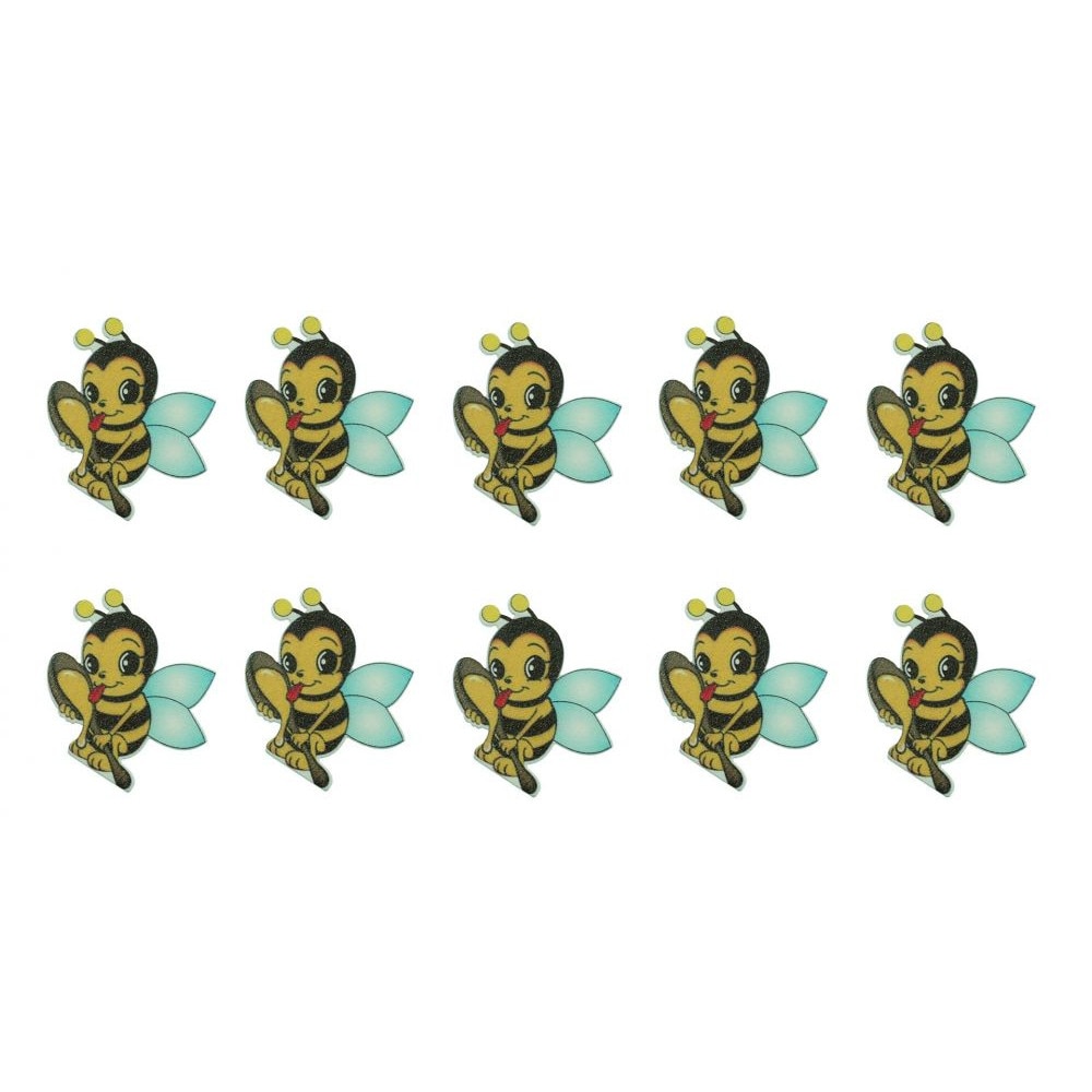 Set accesorii creatie, Albinute, din lemn cu adeziv, 50 bucati - eMAG.ro