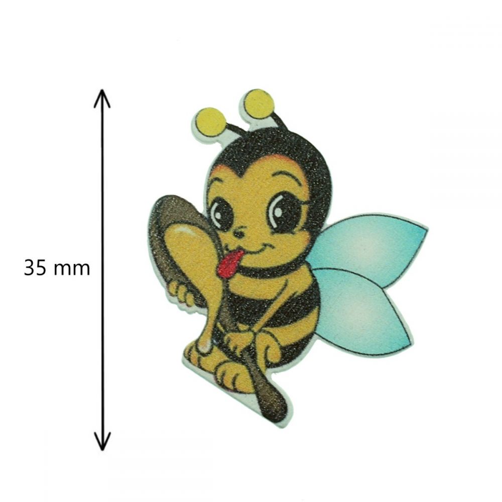 Set accesorii creatie, Albinute, din lemn cu adeziv, 50 bucati - eMAG.ro