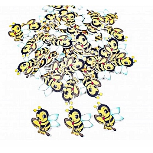Set accesorii creatie, Albinute, din lemn cu adeziv, 50 bucati - eMAG.ro