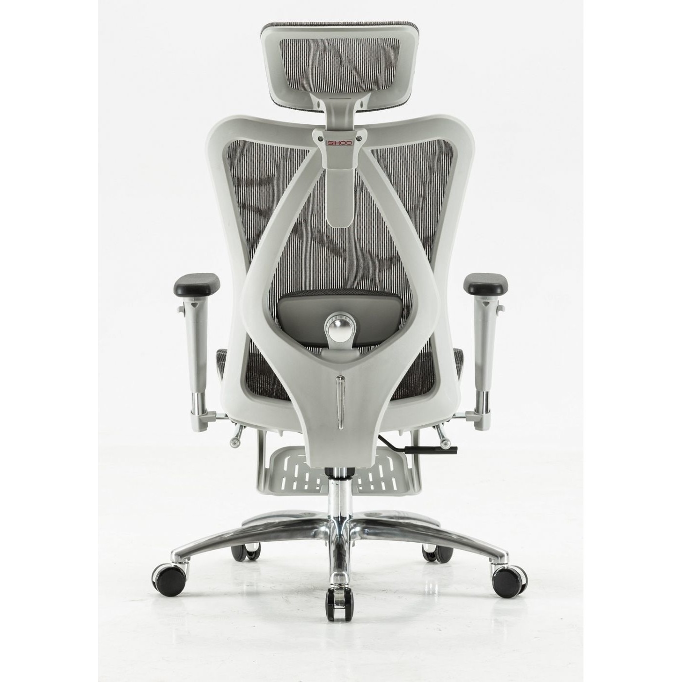 Scaun ergonomic SIHOO, pivotant, suport lombar, tetiera, cotiera ...